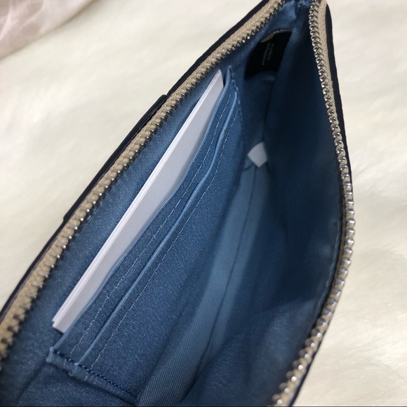 Coach | Bags | Coach Nwt Signature Printlight Blue Wristlet | Poshmark